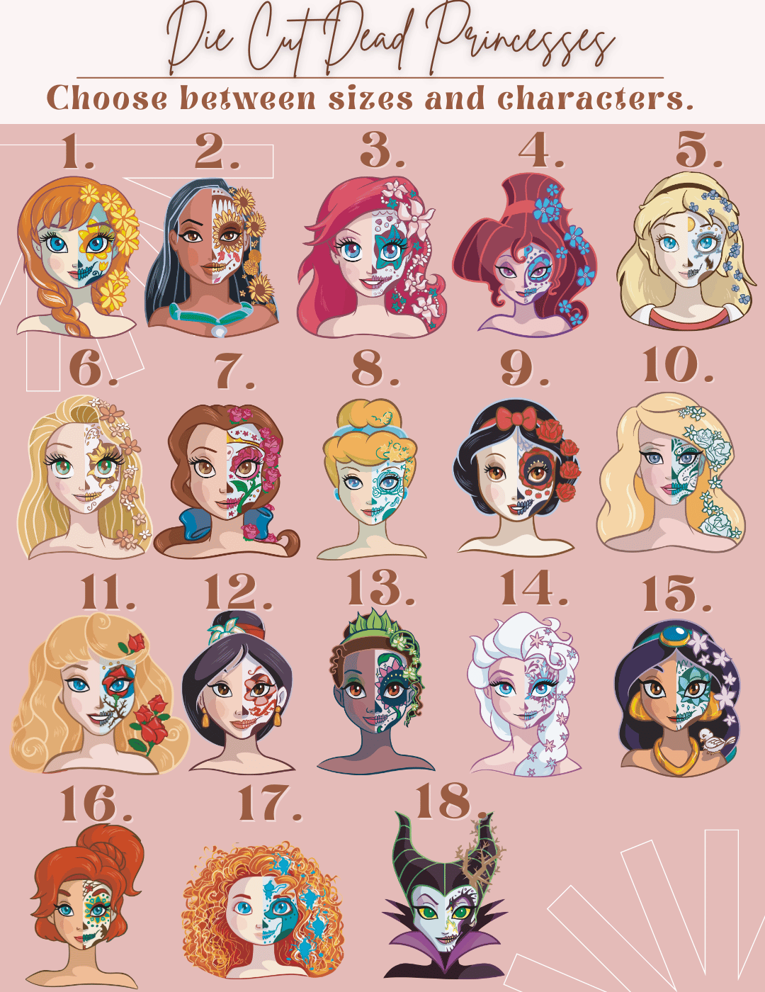 Die Cut edible Images: Dead Princesses – Saida's Sweets Supplies